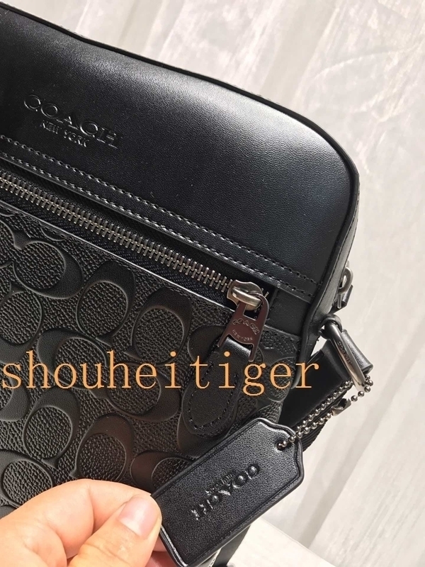 COACH コーチ ショルダーバッグ F73338 メンズ レザー ブラック(男性用)｜売買されたオークション情報、yahooの商品情報を ...