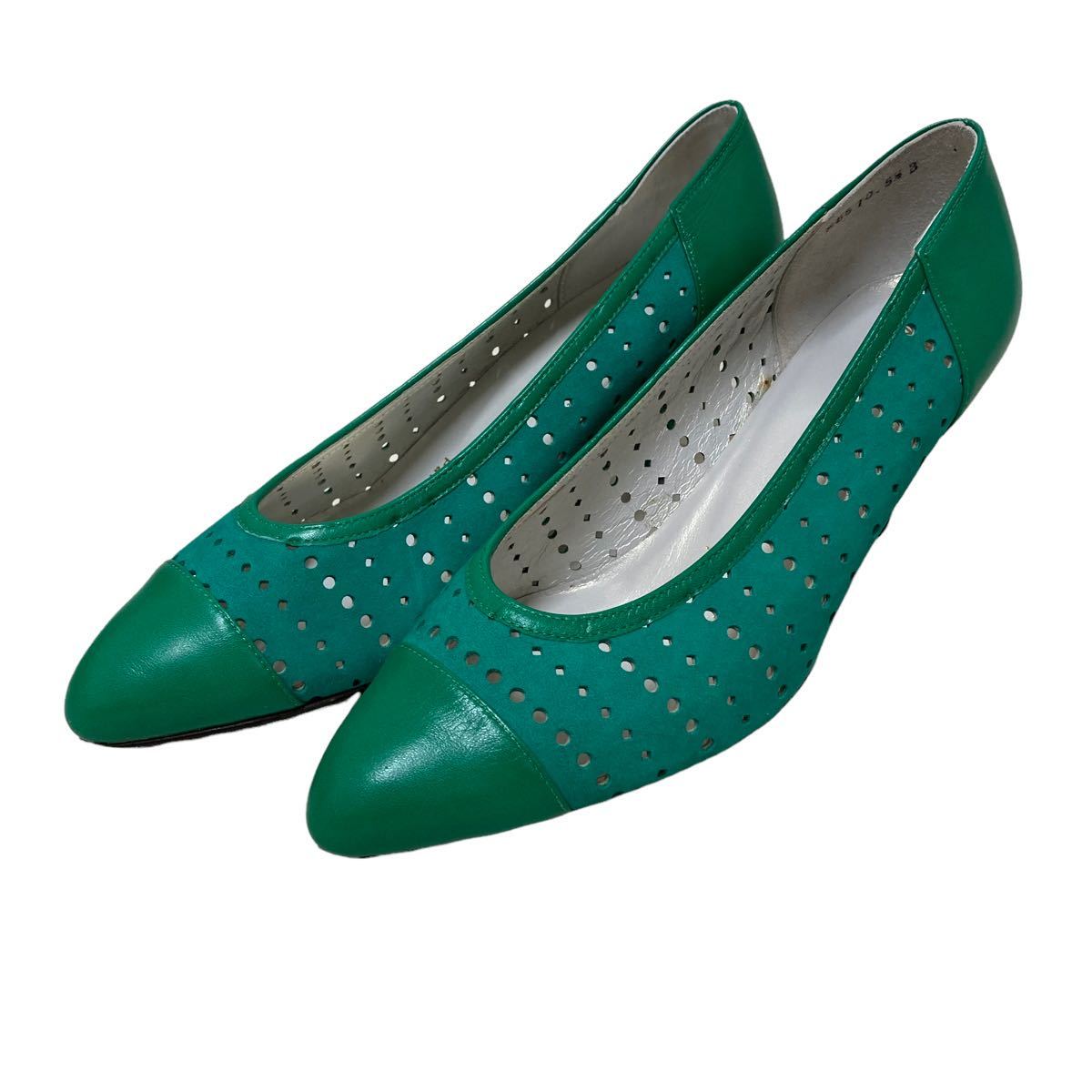 T'690 日本製 XAVIER DANAUD グザヴィエ ダノー レディース パンプス 5.5 約 22.5cm グリーン レザー(グリーン系)｜売買されたオークション情報、yahooの商品 ...