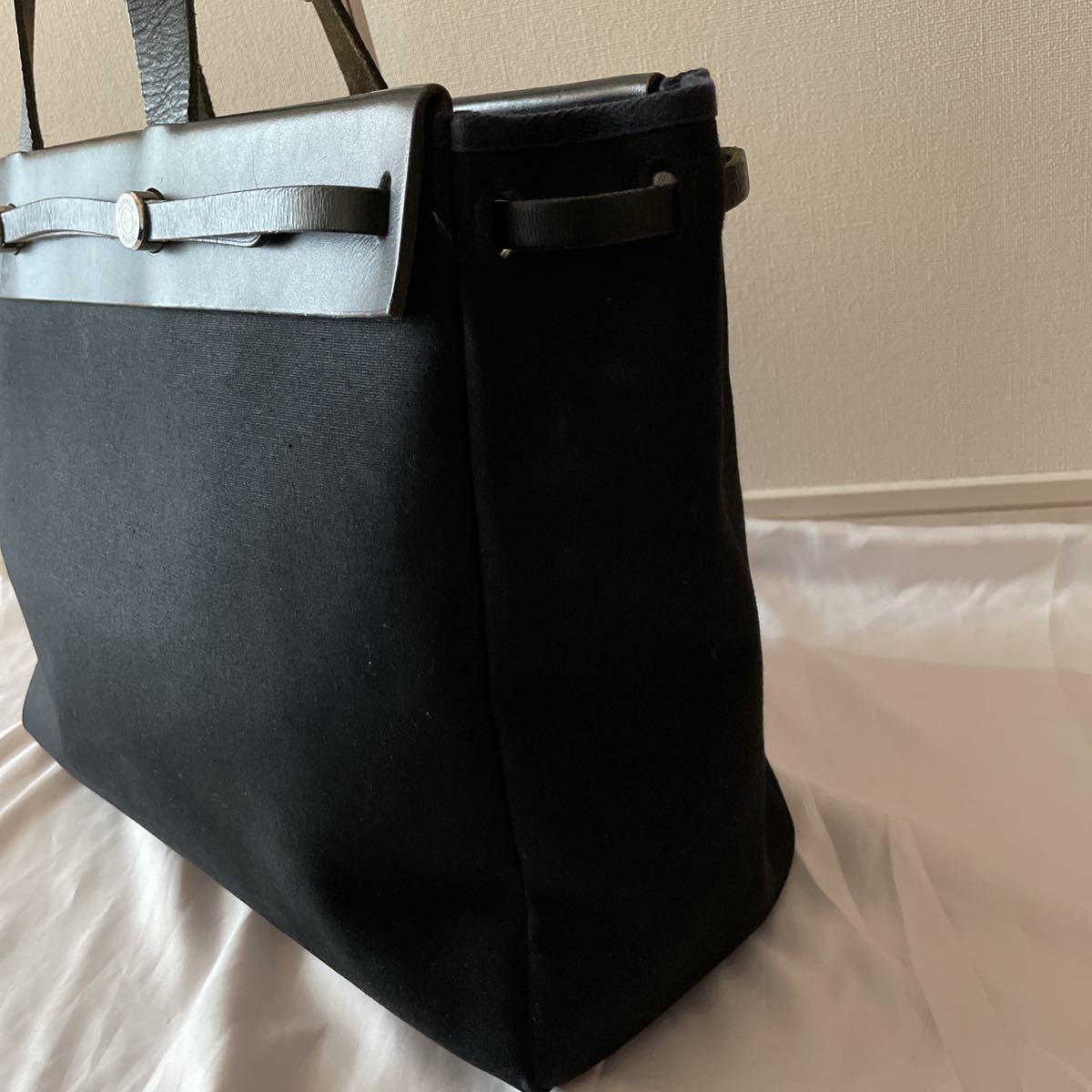 1円〜 最高峰 HERMES エルメス トートバッグ カバス エールバッグ GM 肩掛け ブラック キャンバス シルバー金具 大容量 A4収納 メンズ(エールライン)｜売買されたオークション ...