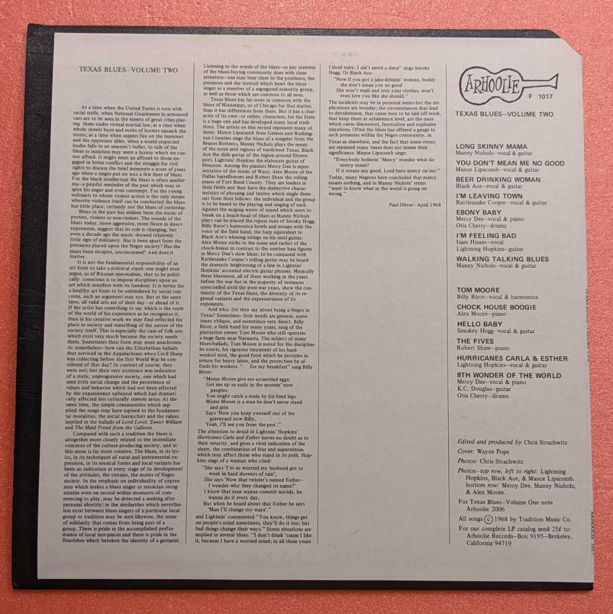 LP US盤 68年 V.A. TEXAS BLUES VOLUME 2 LIGHTNING HOPKINS MANCE LIPSCOMB ...