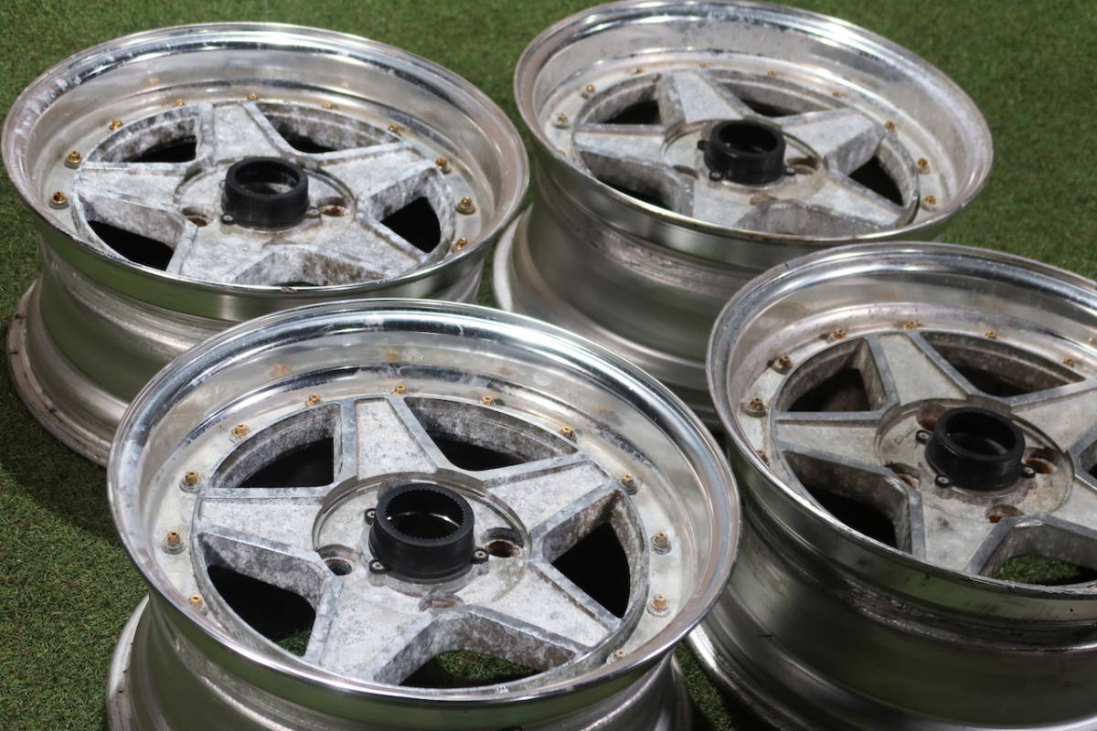 当時物 ＞WORK Ewing III 15in 7J+17 PCD114.3 4穴 4本セット 旧車 ワーク Eウィング3 イーウィング ...