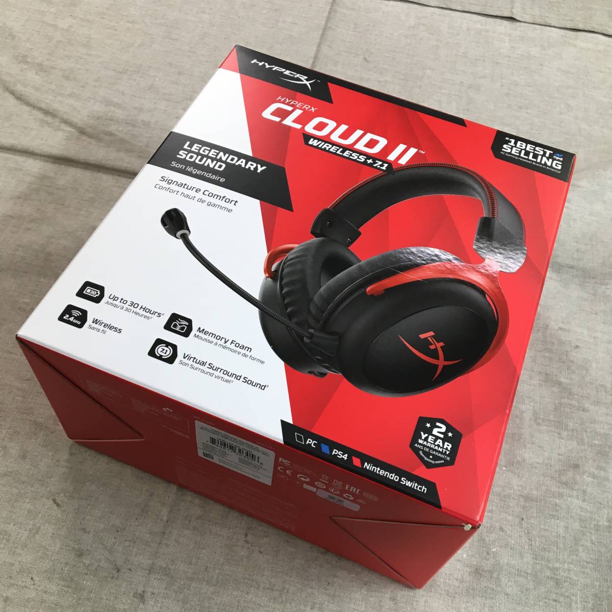 現状品 HyperX Cloud II ワイヤレスゲーミングヘッドセット30時間長持ちバッテリー PS4/PS5/PC/Switch HHSC2X-BA-RD/G(その他)｜売買された ...
