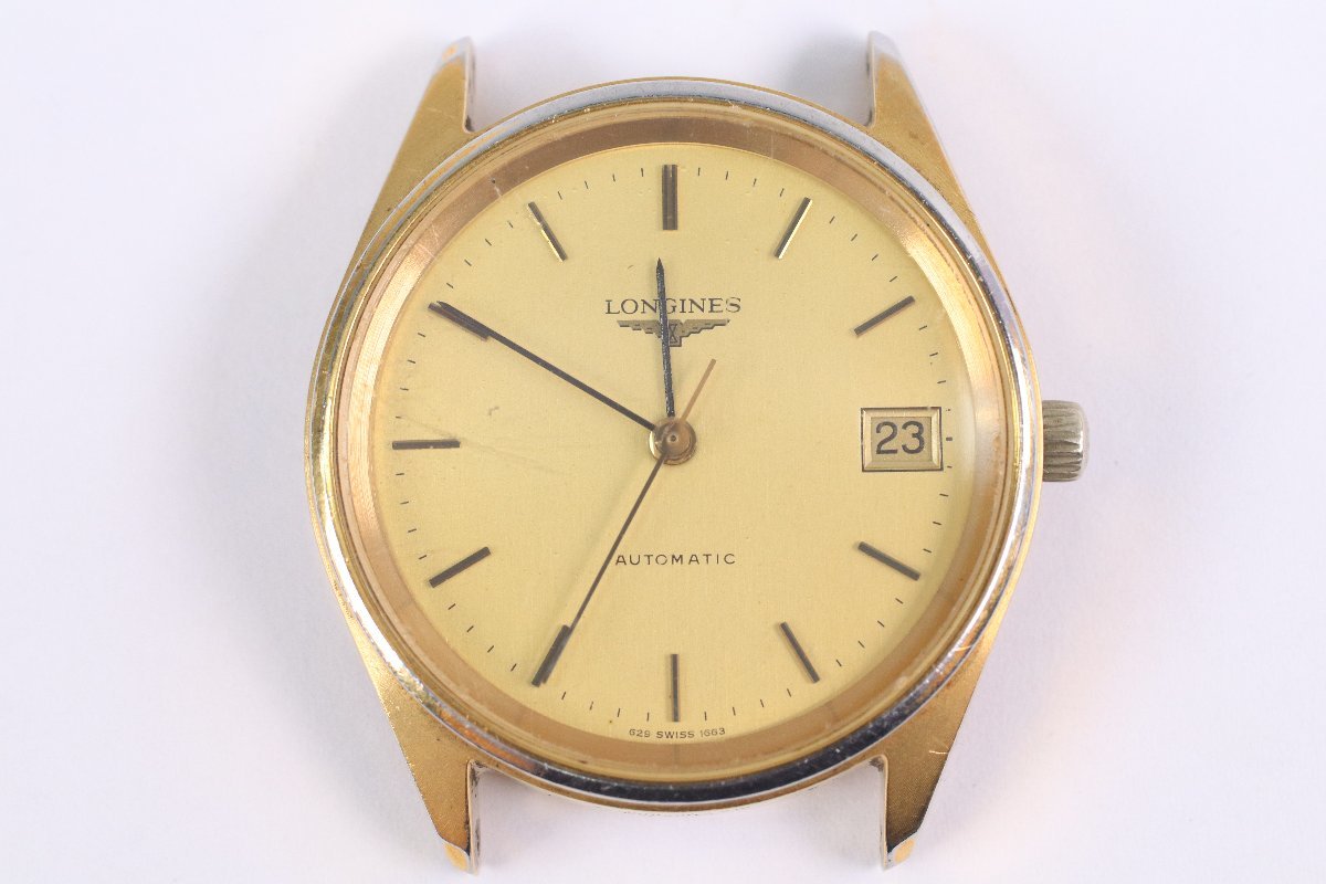 LONGINES ロンジン 629 1663 自動巻き デイト メンズ 腕時計 フェイスのみ ゴールドカラー 4915-N(その他)｜売買されたオークション情報、yahooの商品情報を ...