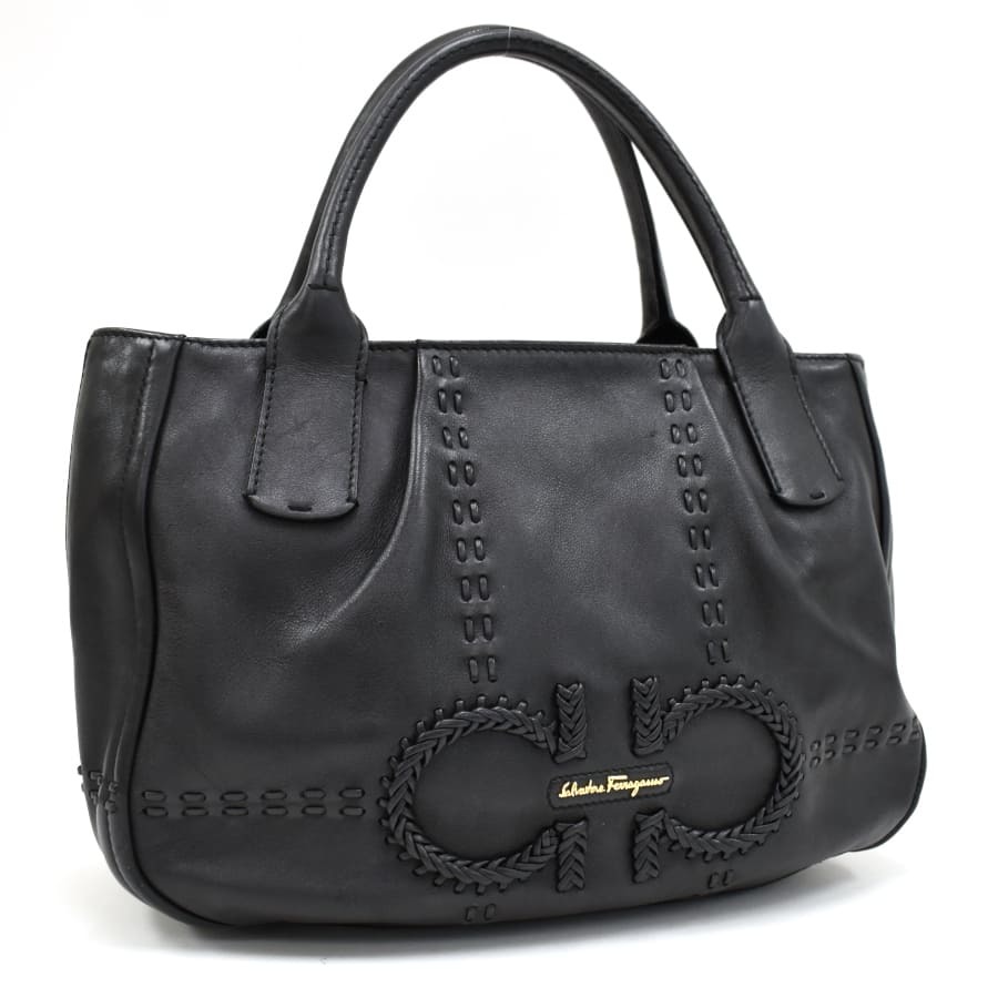 1円 同様 Salvatore Ferragamo サルヴァトーレフェラガモ ハンドバッグ AB-21D997 レザー ガンチーニ レザー ...