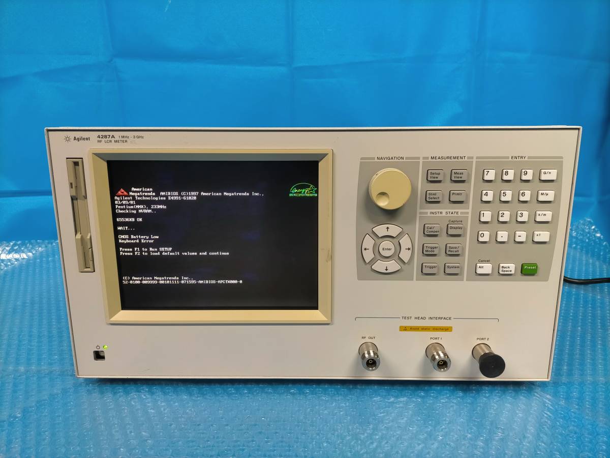 CK10775 Agilent アジレント 4287A -ATO-29532 RF LCR METER 1MHz-3GHz ジャンク品 現状 ...