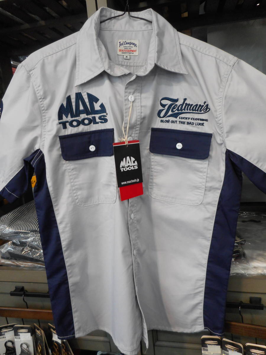 限定 TEDMAN×MACTOOLS コラボ ワークシャツ GRAY/NVY Mサイズ(文字、ロゴ)｜売買されたオークション情報、yahooの商品情報をアーカイブ公開 - オークファン ...