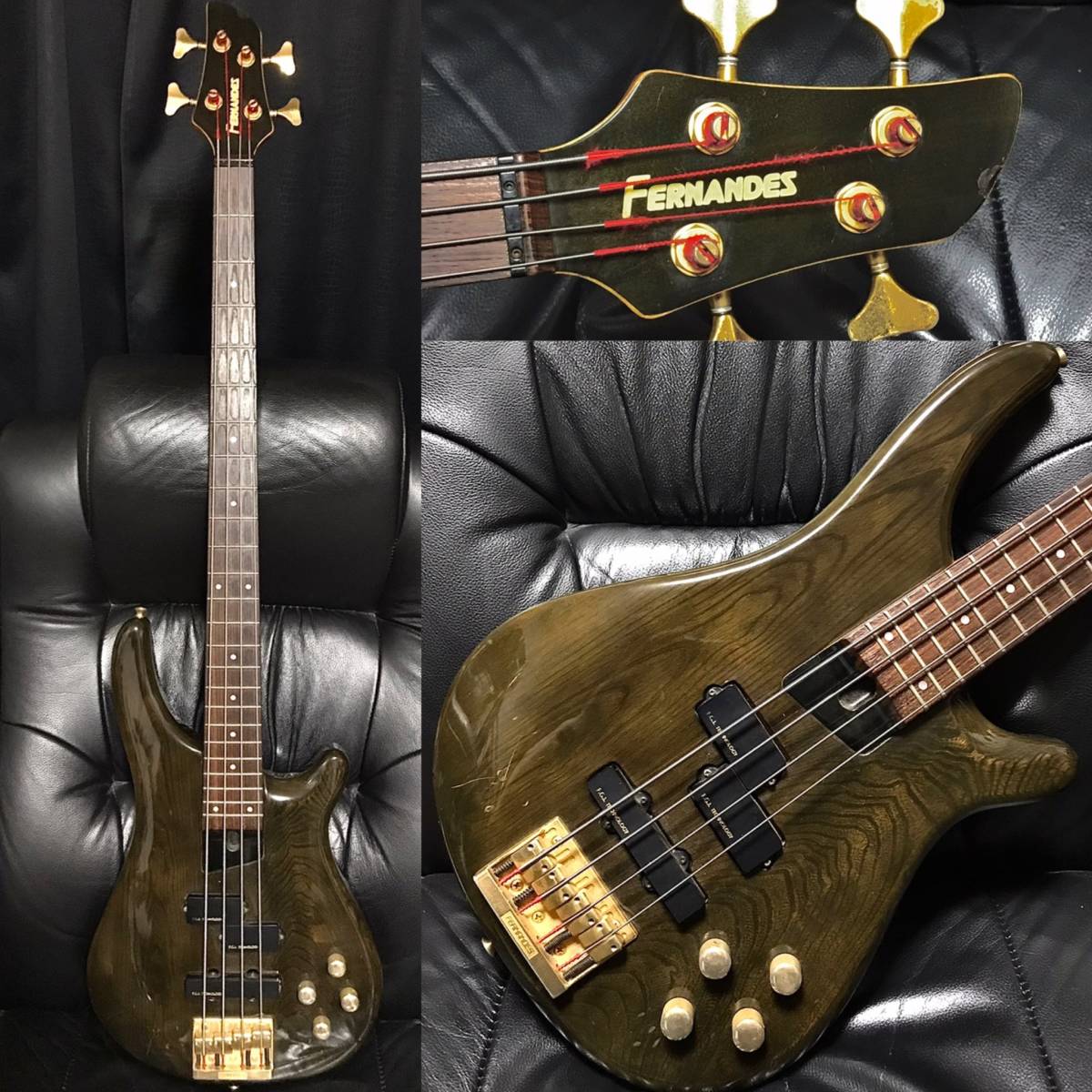 即落札 FERNANDES フェルナンデス 定価8〜9万円程 FRB-90か75 BASS 木目 ベース ギター 日本製 アクティブ トラ木目ネック 格安(フェルナンデス)｜売買された ...