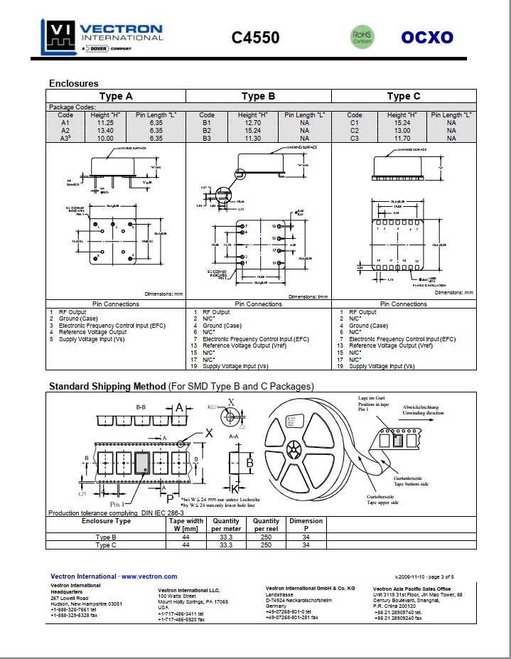 米国Vectron社 C4550A1-0213 OCXO オーブン制御クリスタル発振器(アマチュア無線)｜売買されたオークション情報 ...