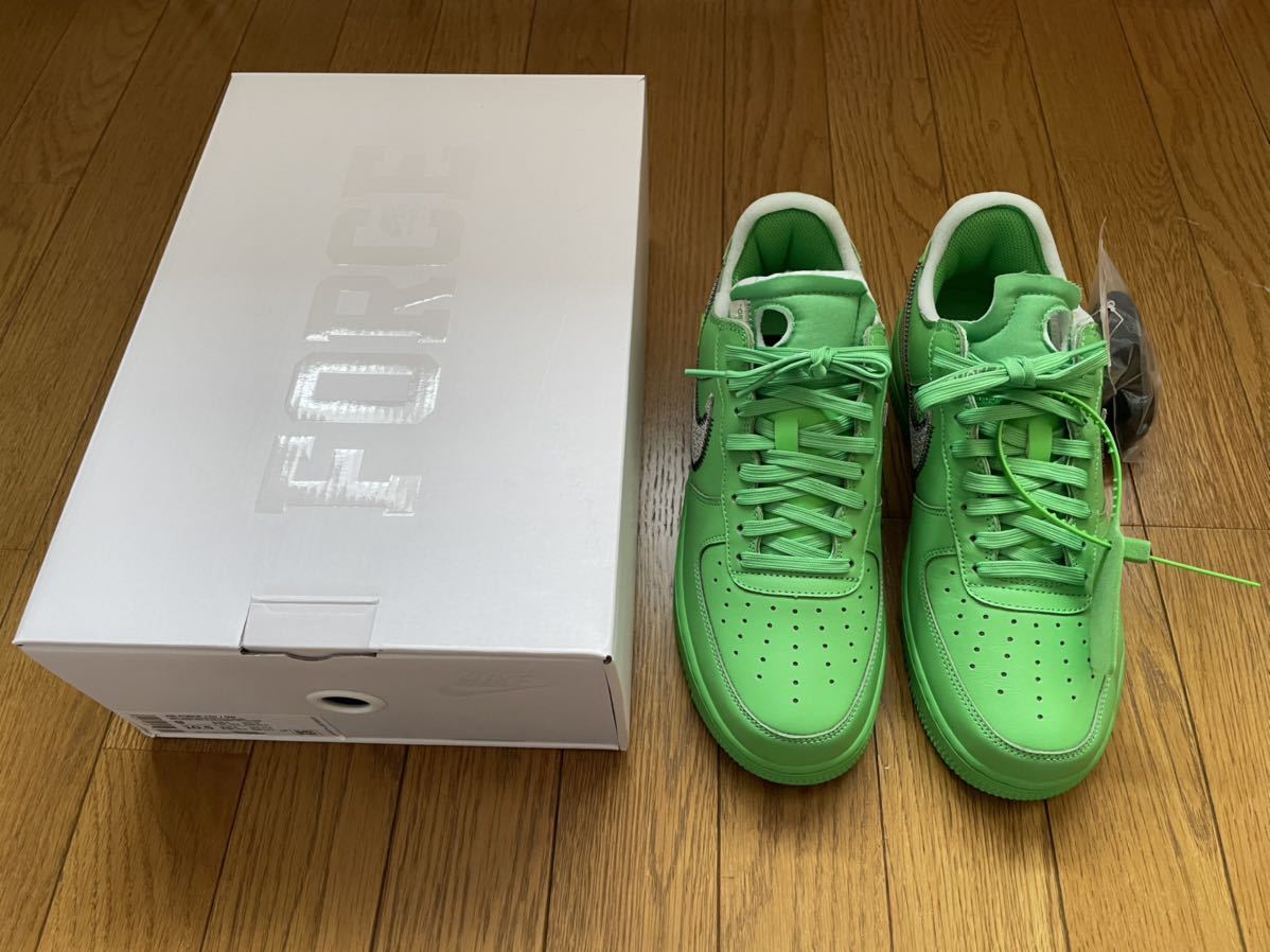 NIKE AIR FORCE 1 07 OW OFF WHITE LIGHT GREEN SPARK US9 27cm エアフォース1 オフ ...