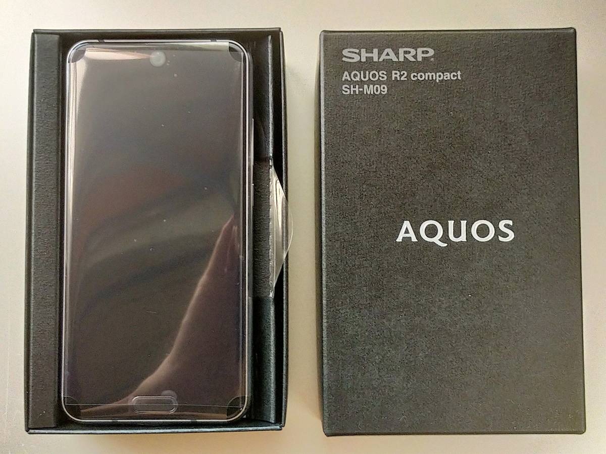 SHARP AQUOS R2 compact SH-M09 ピュアブラック B SIMフリー版 シャープ スマホ(Android)｜売買されたオークション情報、yahooの商品情報をアーカイブ ...