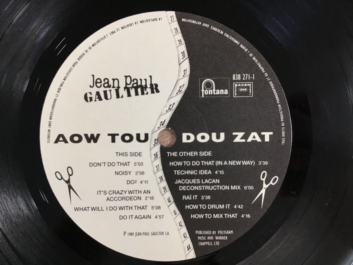 LP / JEAN PAUL GAULTIER / AOW TOU DOU ZAT / 仏盤 0471RM(その他)｜売買されたオークション ...