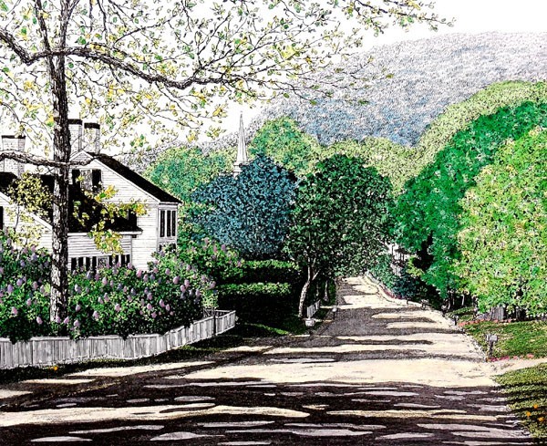 新入荷 画家 キャロルコレット CAROL COLLETTE Chestnut street in spring 限定版画/写実/リアリズム ...