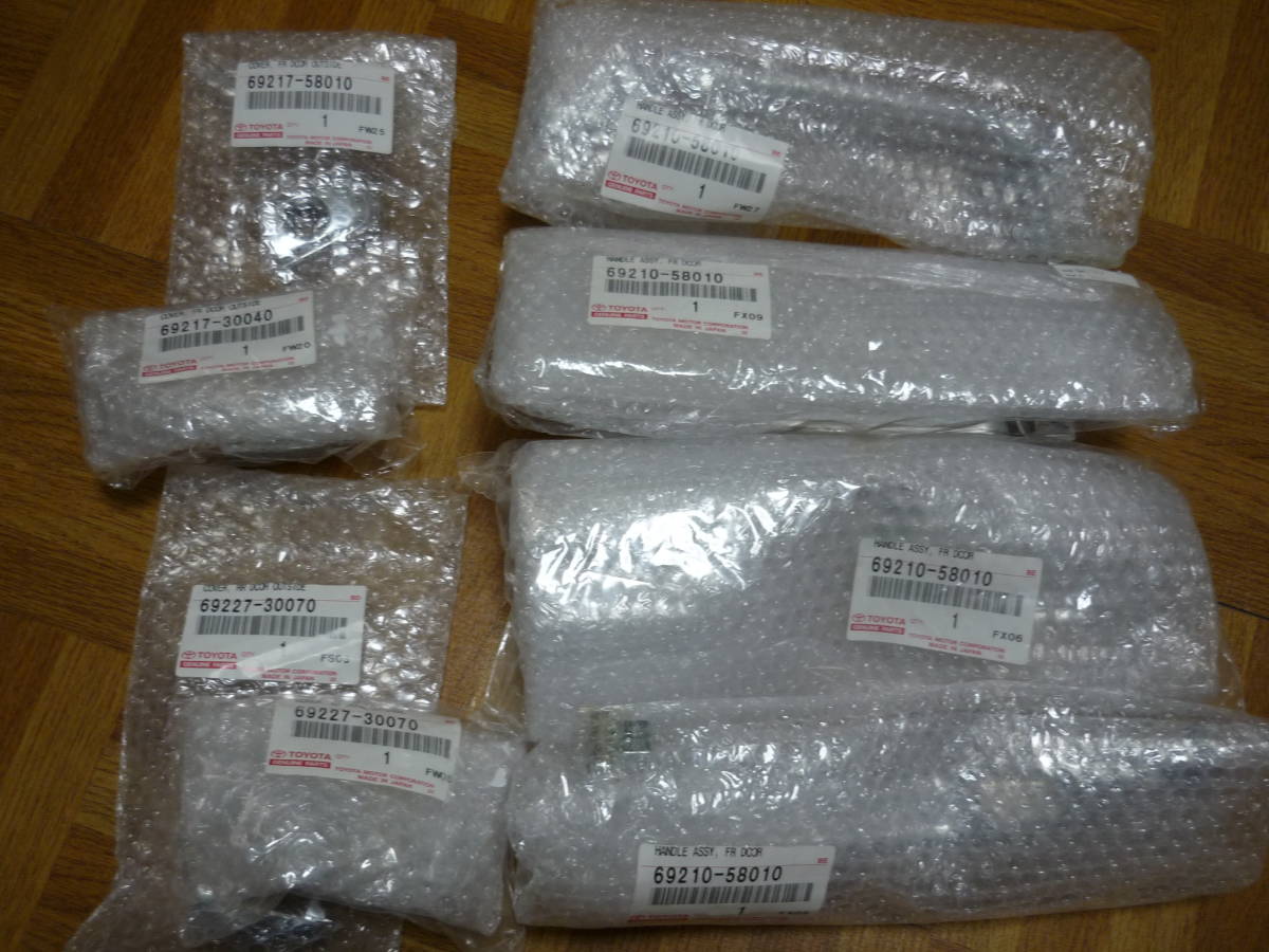 トヨタ純正 アウター ハンドル ドアノブ メッキ 69210-58010 ハリアー 30 35 流用 クラウン 180 マークX 120 ...