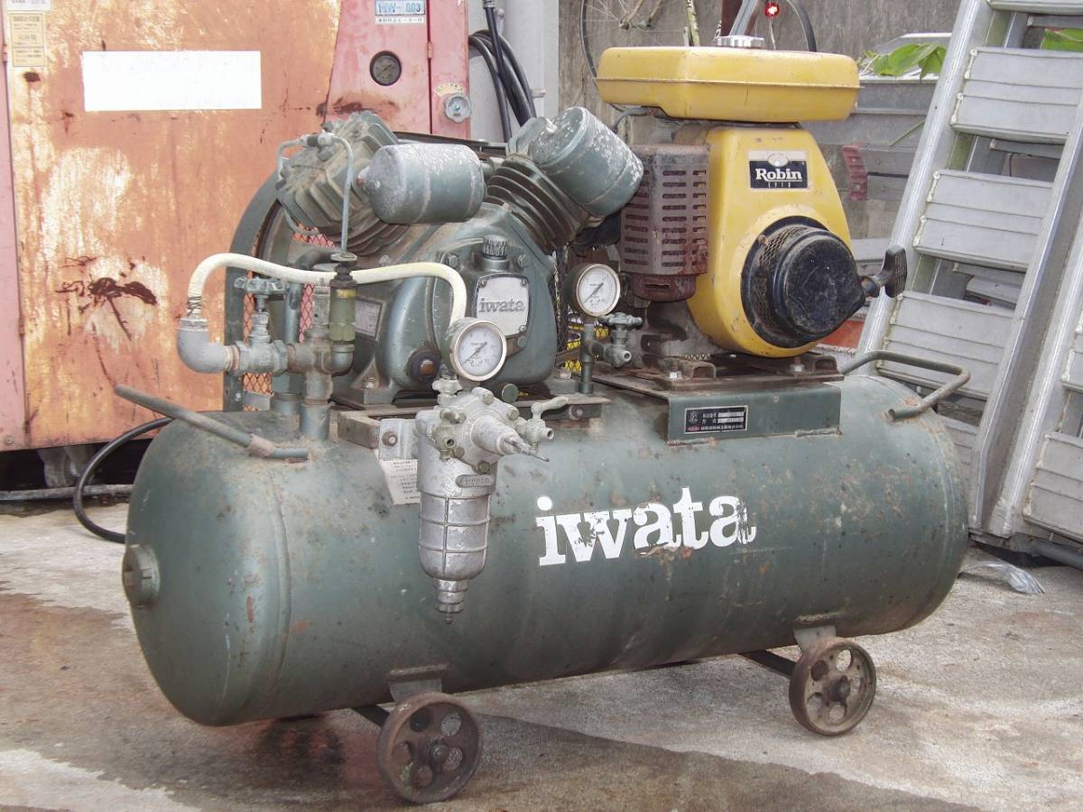 iwata 岩田 コンプレッサ SU-22NB ガソリンエンジン仕様 品 /BE99(コンプレッサー)｜売買されたオークション情報、yahooの商品情報をアーカイブ公開 - オークファン ...