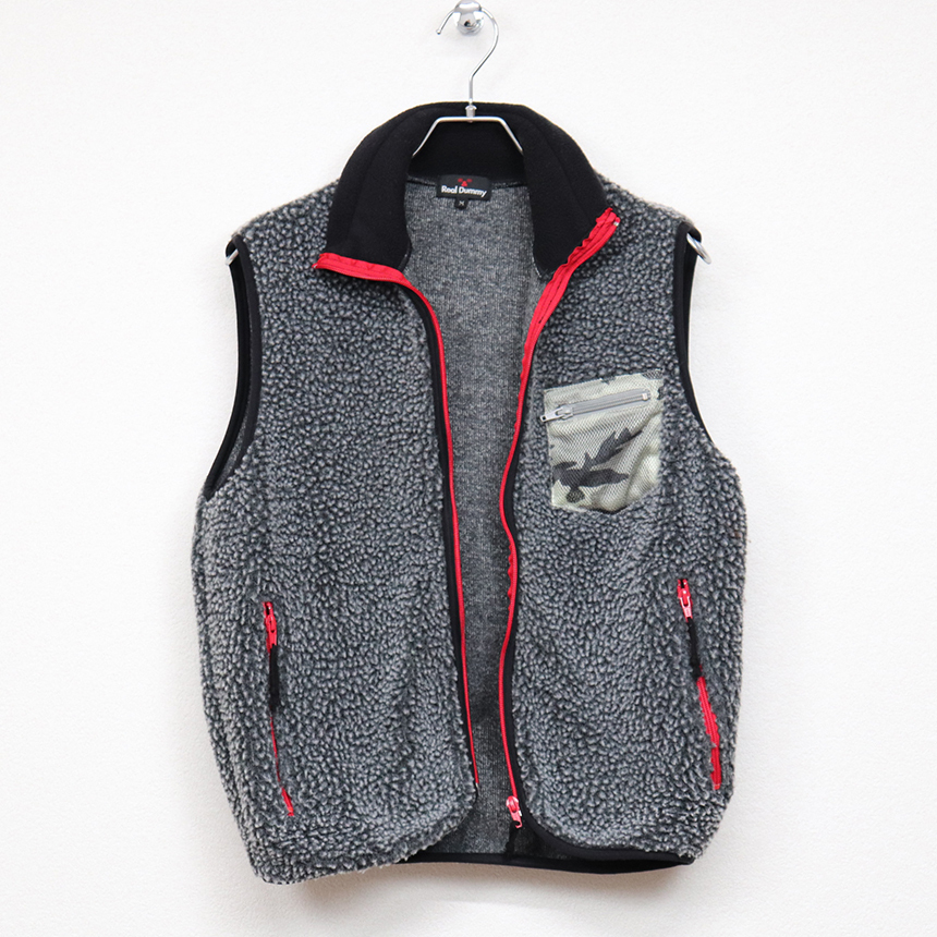 Real Dummy リアルダミー フリースデザインベスト ‘98s Mサイズ グレー×ブラック×レッド(Mサイズ)｜売買されたオークション ...
