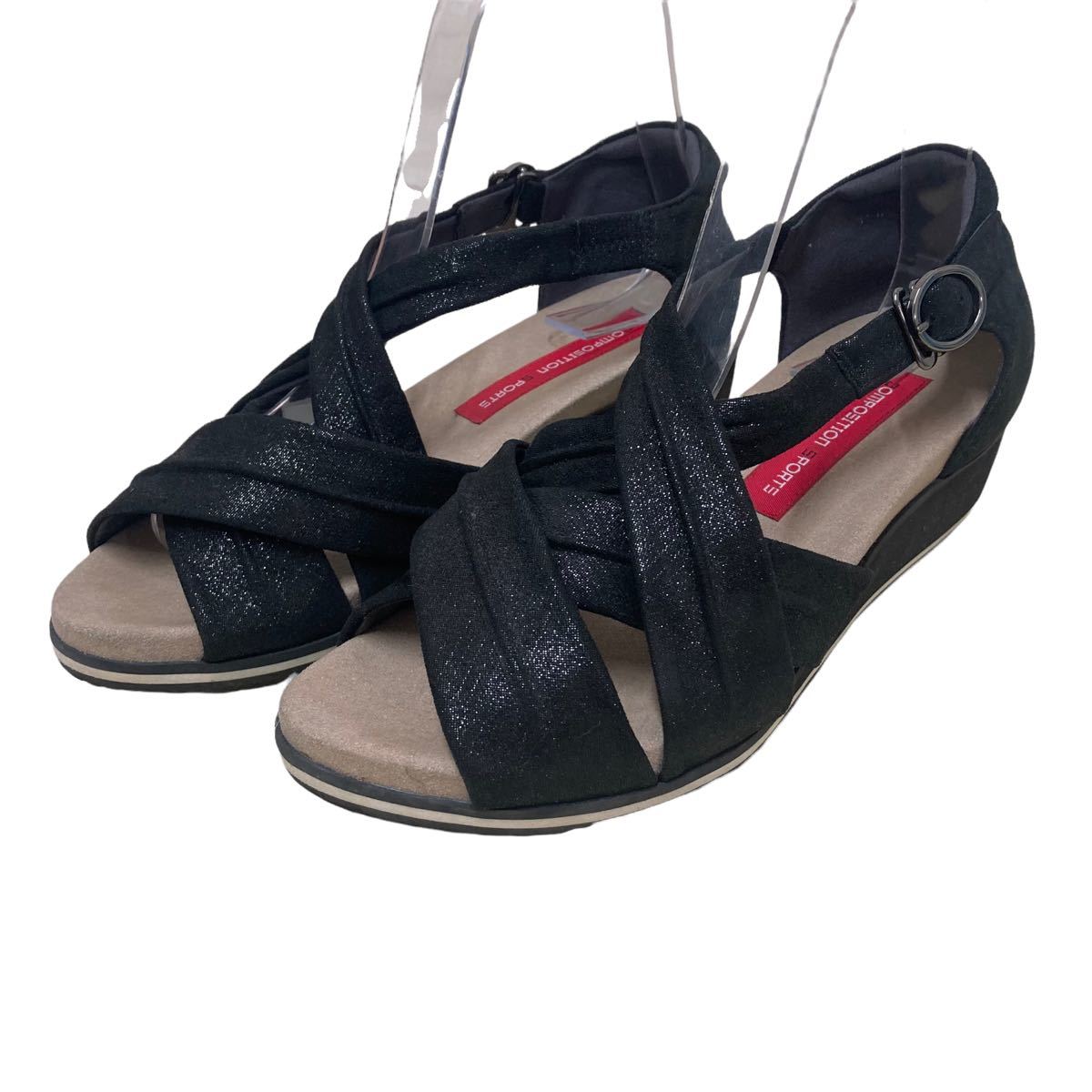 Z'749 Composition9 コンポジション9 ウェッジソール ストラップサンダル 22.5cm ブラック スエード(22.5cm)｜売買されたオークション情報、yahooの商品情報を ...