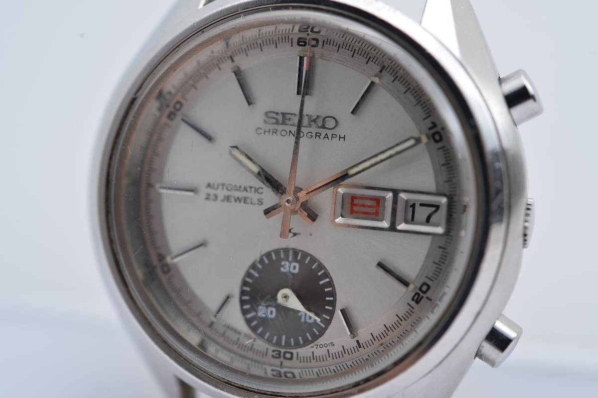 #1087 SEIKO 7018-7000 ベビーパンダ クロノグラフ 自動巻き 腕時計 セイコー(その他)｜売買されたオークション情報、yahooの商品情報をアーカイブ公開 - オークファン ...