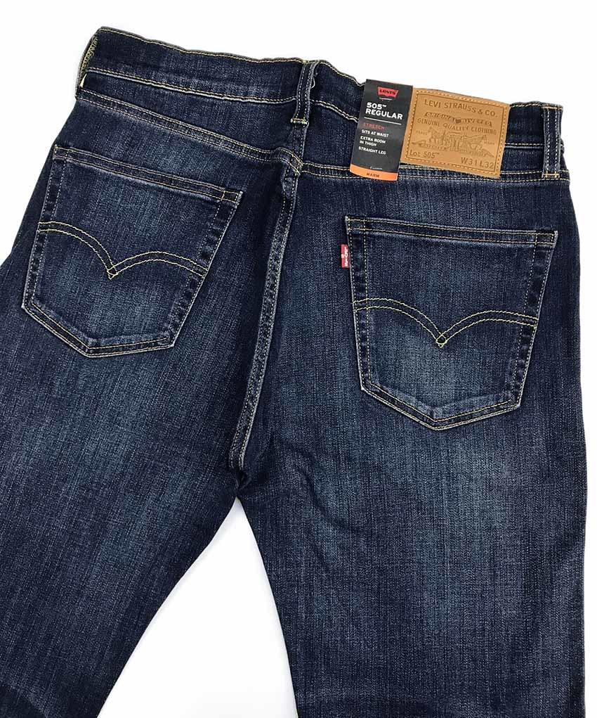 タグ付き/1 2点 Levi'sリーバイス 505 レギュラーストレート優れた保温性を備えたWARMデニム/005052397/30 ...