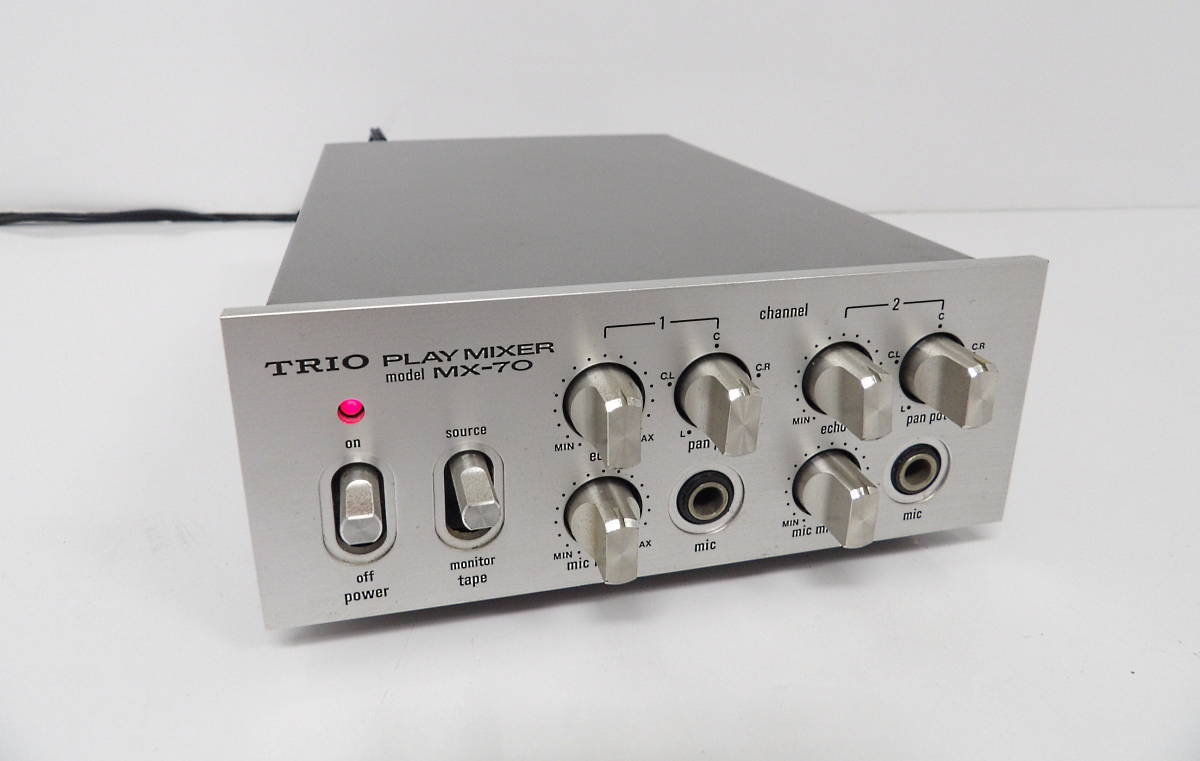 よろづ屋 TRIO PLAY MIXER model MX-70 トリオ プレイミキサー マイクミキサー レトロオーディオ M1011-60 ...