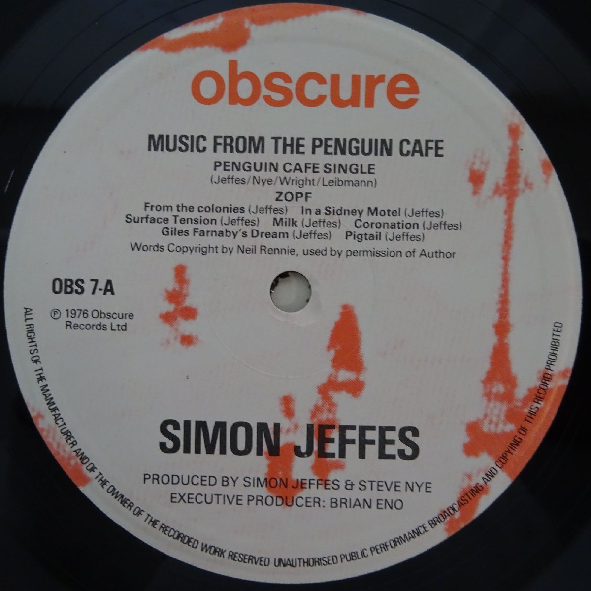 13069748; UK盤/OBSCURE/美盤 Simon Jeffes Performed By Members Of The ...