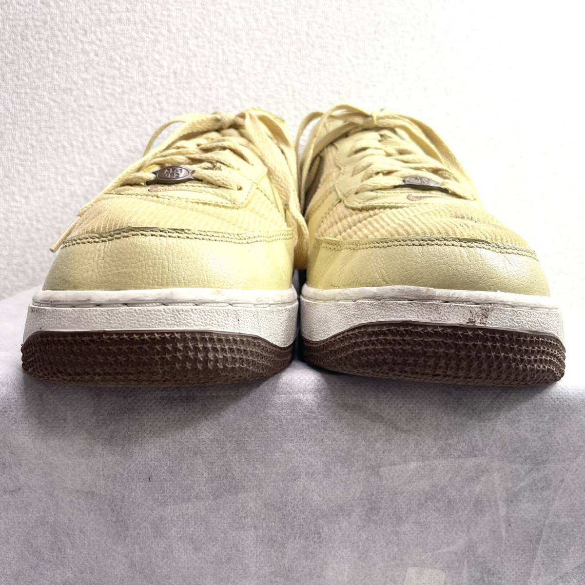 NIKE AIR AIR FORCE1 ナイキ エアフォースワン030709 VF スニーカー レザー US11 29cm ベージュ AK ...