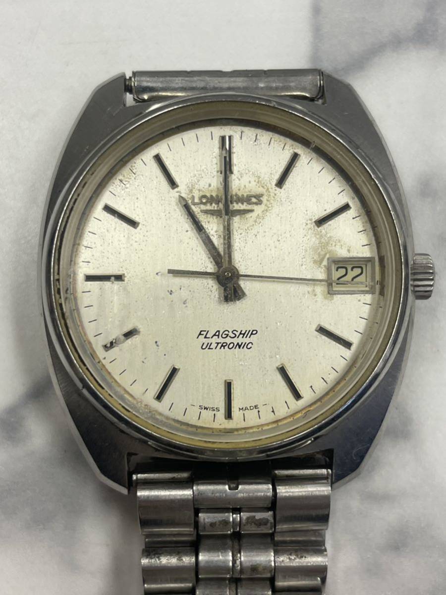 17.動作未確認 LONGINES FLAGSHIP ULTRONIC ロンジン フラッグシップ クォーツ デイト メンズ 腕時計//OO160(その他)｜売買されたオークション情報 ...