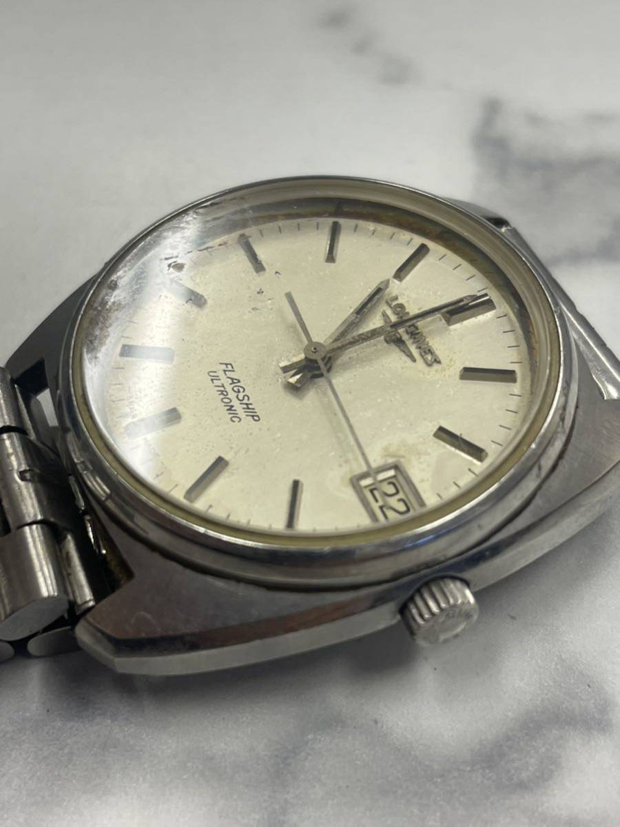 17.動作未確認 LONGINES FLAGSHIP ULTRONIC ロンジン フラッグシップ クォーツ デイト メンズ 腕時計//OO160(その他)｜売買されたオークション情報 ...
