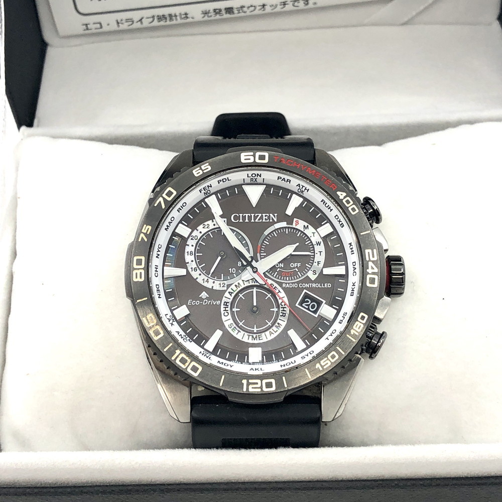 タバコ臭あり CITIZEN PRO MASTER ECO DRIVE プロマスター エコドライブ ダイレクトフライト 電波時計 GN-4W-S E660-R010522 Y1020_6(プロ ...