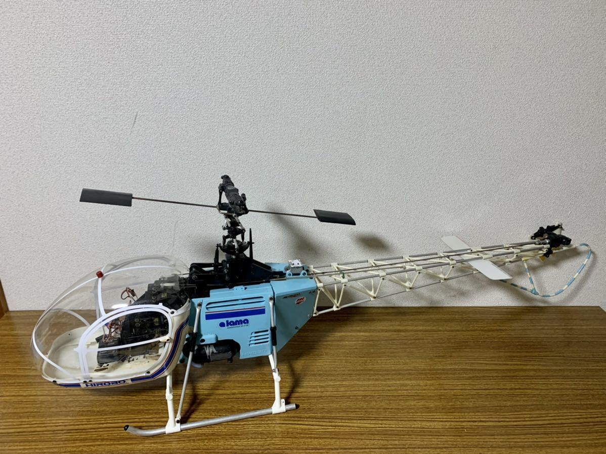 ヒロボ ラマ CENTURYクラシック 30 サイズ エンジンヘリコプター O.S. MAX 37SZ HIROBO LAMA 30 ...