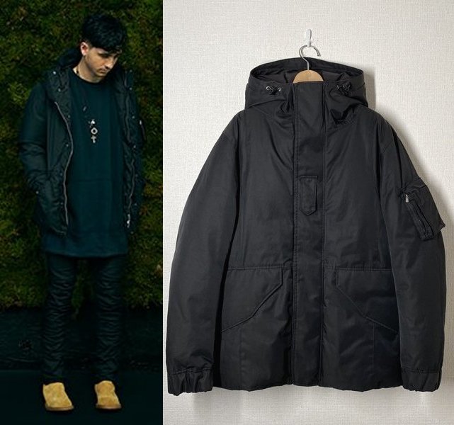 定価10万円 nonnative ノンネイティブ TROOPER HOODED DOWN JACKET C/N TWILL URETHANE COATED ダウンジャケット 2 ブラック 黒 ...