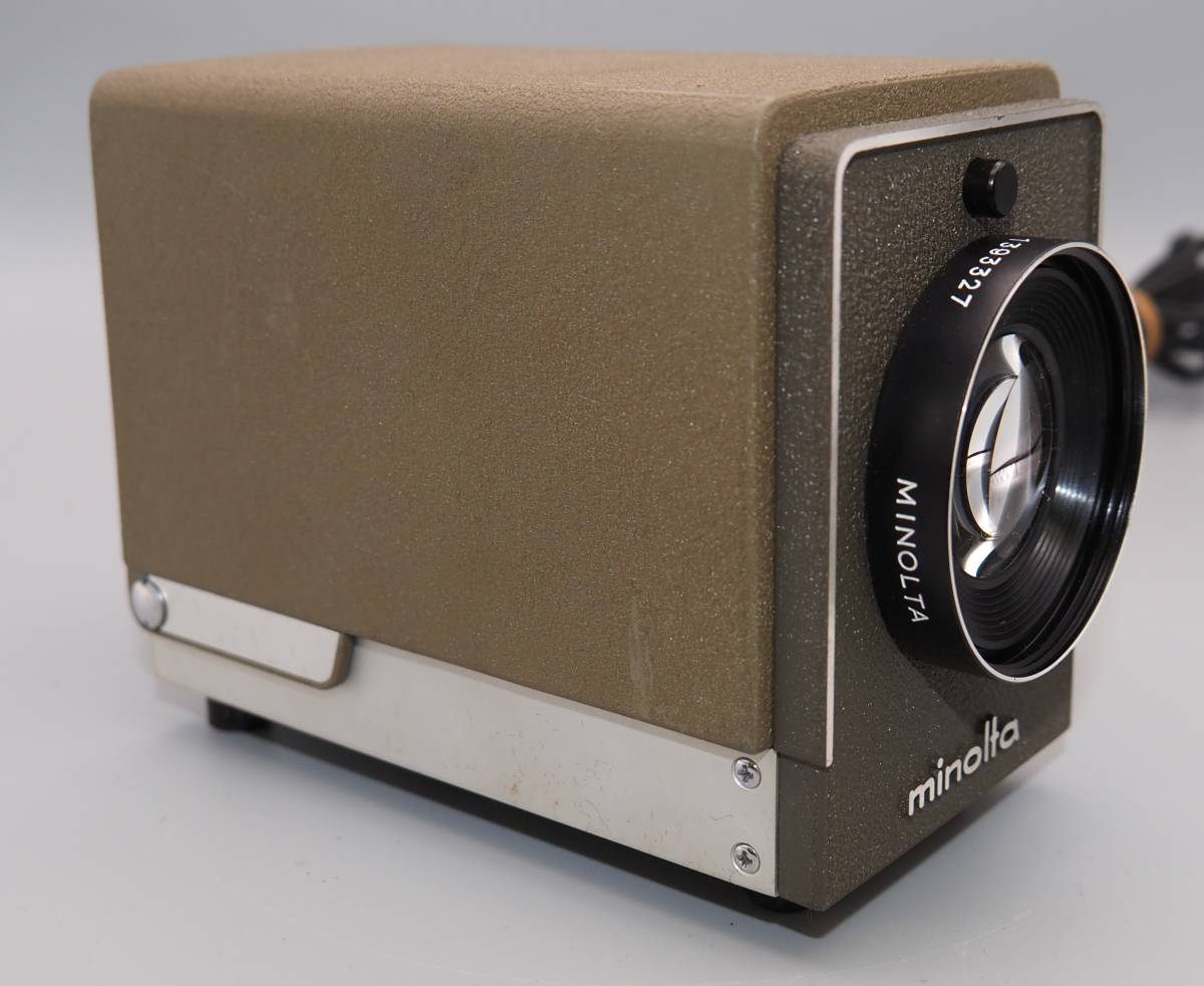 2764H MINOLTA Mini-35 Slide Projector ミノルタ スライドプロジェクター 映写機 ソフトケース付き 通電 ...