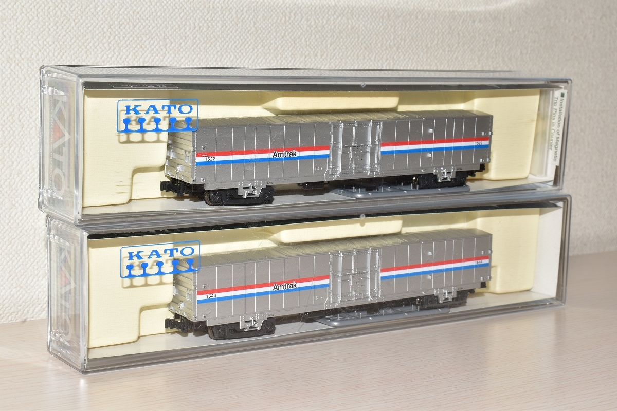 KATO #106-3503 Amtrak Material Handling Car Phase III 2 Car Set アムトラック ...