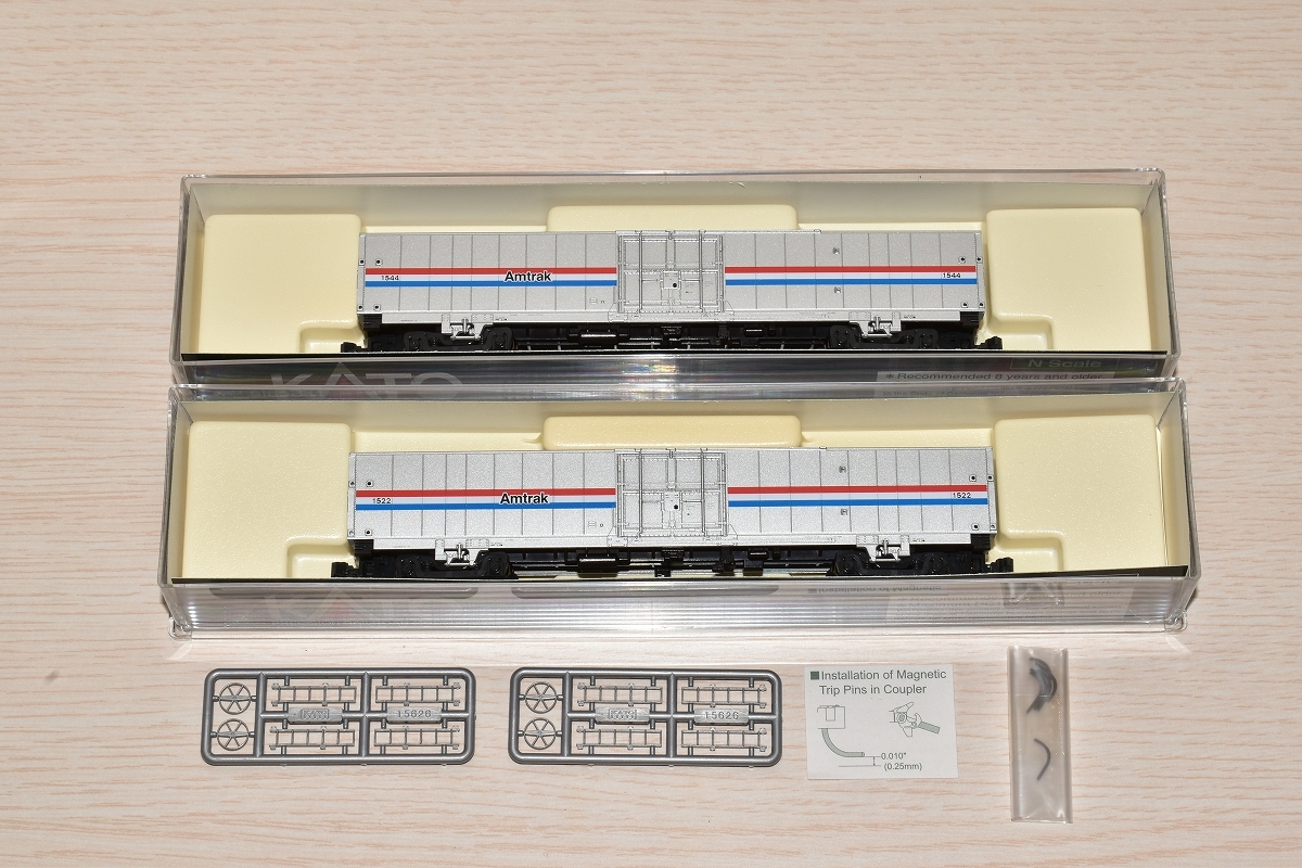 KATO #106-3503 Amtrak Material Handling Car Phase III 2 Car Set アムトラック ...