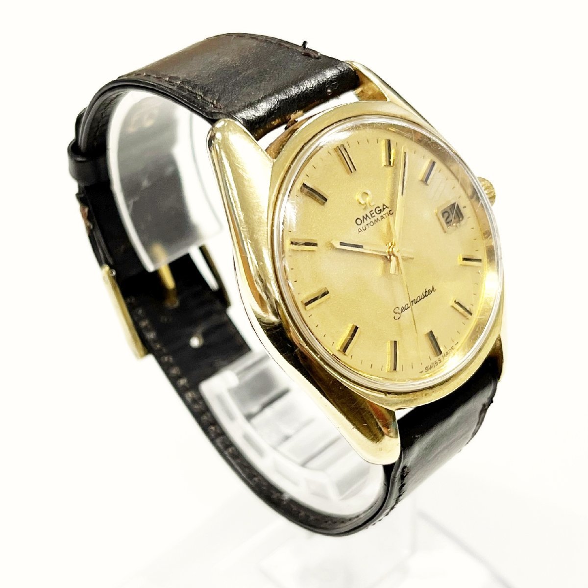 1円スタート OMEGA オメガ 166.067 シーマスター GP 3.5cm ゴールド文字盤 自動巻き メンズ 130480 腕時計 ...