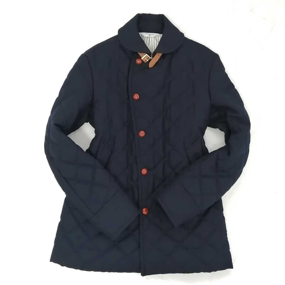 エディフィス キルティング コート ジャケット サキソニー EDIFICE くるみボタン レザー ベルト 高級ウール ストライプ 紺 ネイビー 38(Mサイズ)｜売買されたオークション情報 ...