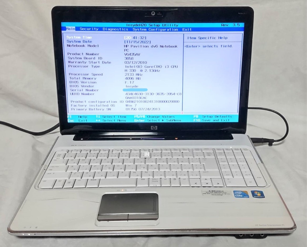 HP ノートパソコン pavilion dv6 win7 CORE i3 パビリオン ジャンク(15インチ～)｜売買されたオークション情報、yahooの商品情報をアーカイブ公開 ...