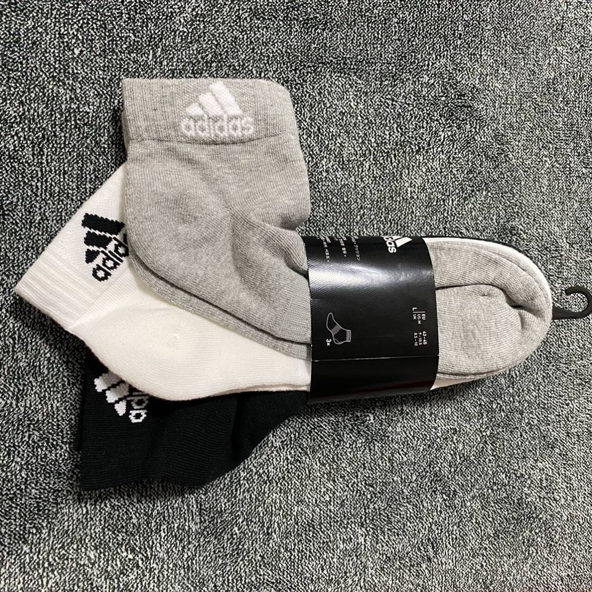 adidas 28cm 30cm 3足組 ソックス 靴下 3色 FXI63 DZ9379 スニーカー アンクル ソックス ショートソックス ...