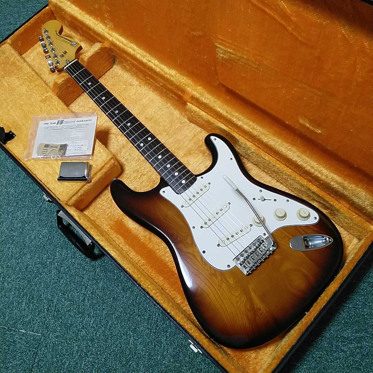 状態良 FERNANDES フェルナンデス FST-70 SB 石ロゴ フリオリ 当時保証書付 メンテナンス調整済 純正パーツ ハードケース付 ...