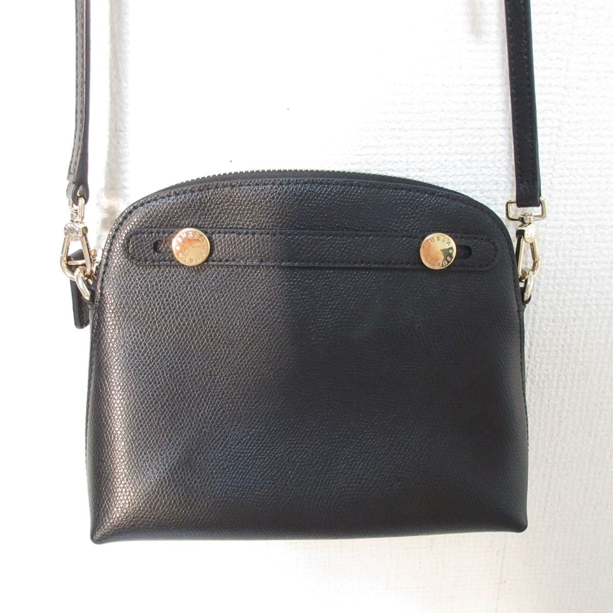 FURLA フルラ PIPER MINI パイパー ミニ ゴールド金具 ショルダーバッグ 黒 ブラック(ショルダー)｜売買されたオークション ...
