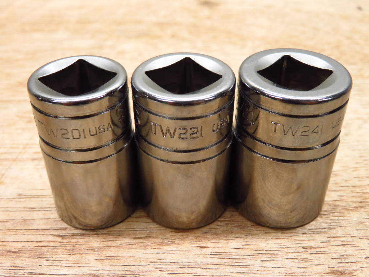 Snap-on スナップオン ソケット 8本 TW301 TW281 TW261 TW241 TW221 TW201 TW181A TW161A 管理4tr1122DZ(ソケットレンチ)｜売買 ...
