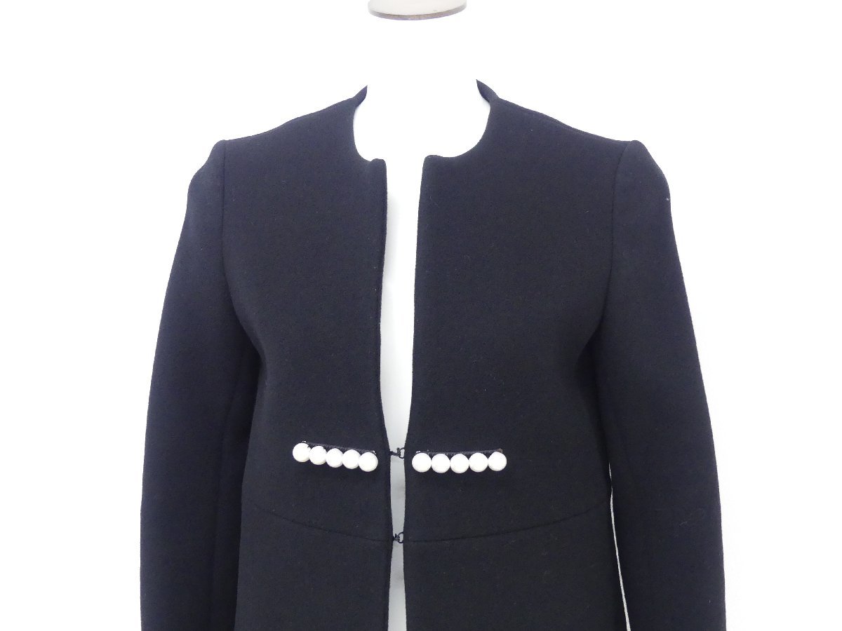 YOKO CHAN ヨーコチャン パールノーカラーコート 36 ブラック ウール YCC-316-059(コート)｜売買されたオークション情報、yahooの商品情報をアーカイブ公開 ...