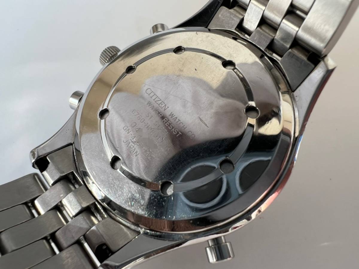 Y26 ジャンク 稼働品 CITIZEN シチズン EXCEED エクシード 6760-H26019 ミニッツリピーター クォーツ メンズ腕 ...