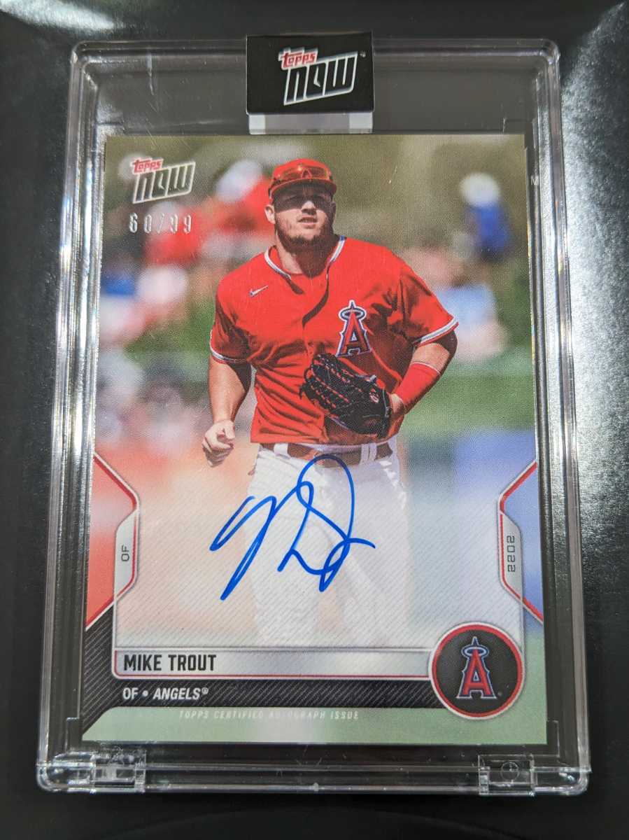 2022 Topps Now MIKE TROUT Road To Opening Day Auto /99 ANGELS MLB(Topps ...