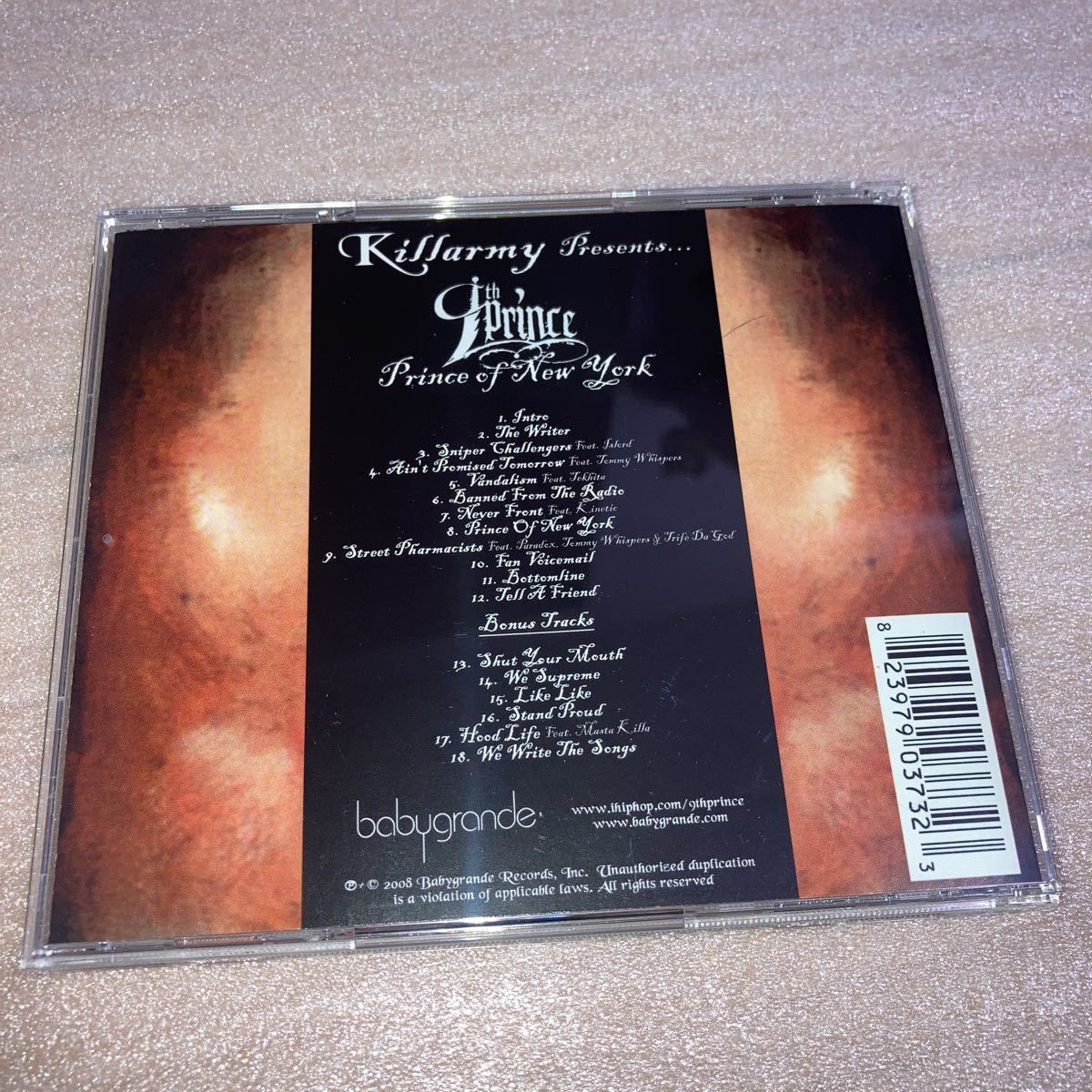 HIP HOP/WU-TANG CLAN/KILLARMY PRESENTS…9TH PRINCE/Prince of New York ...