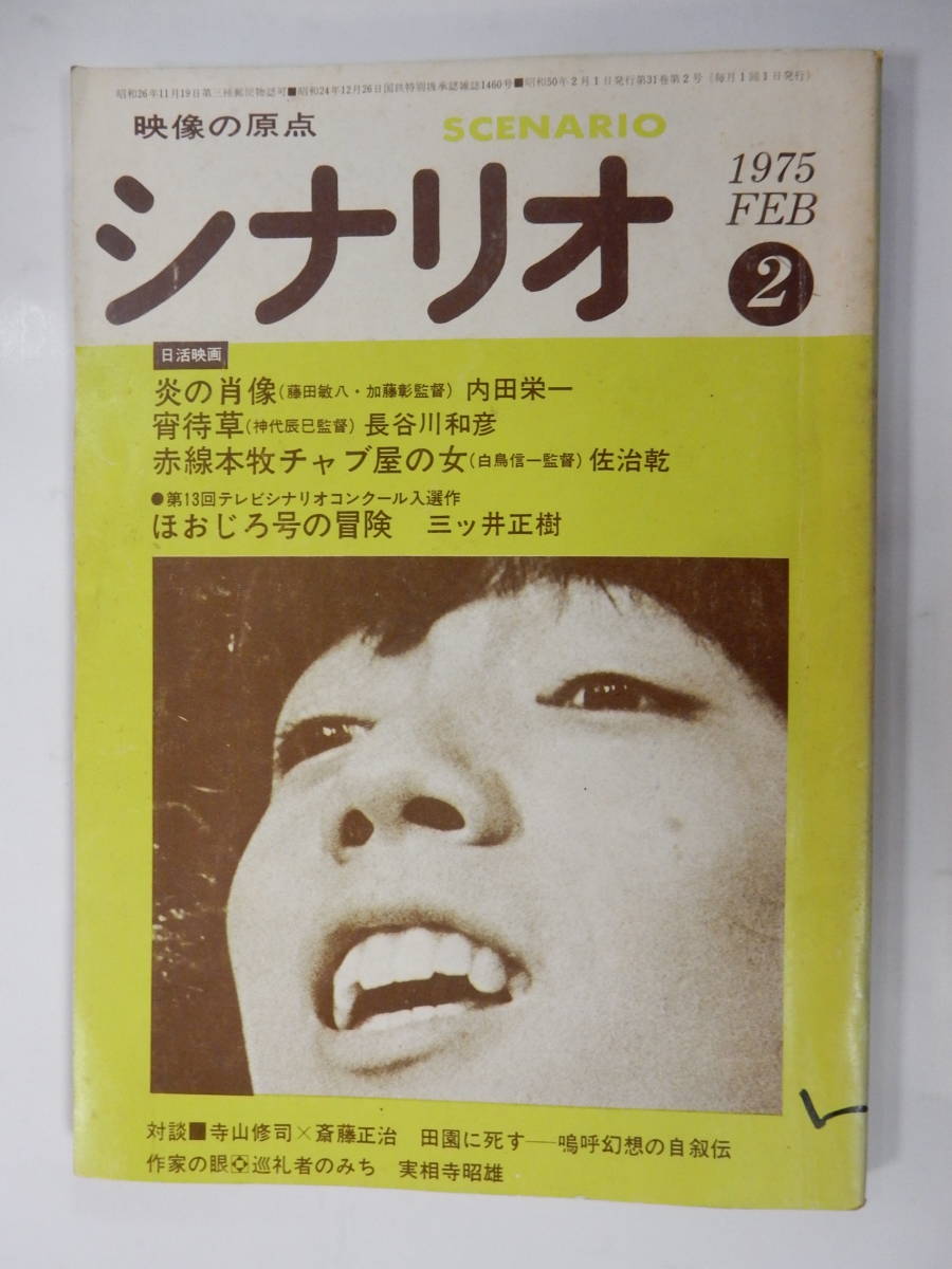 月刊シナリオ 1975年2月 沢田研二内田栄一 炎の肖像 長谷川和彦高橋洋子 宵待草 ロマンポルノ 赤線本牧チャブ屋の女 寺山修司(映画)｜売買されたオークション情報、yahooの商品情報を ...
