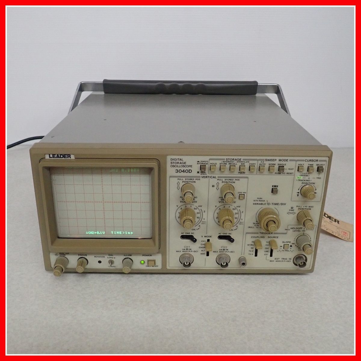 LEADER デジタルストレージオシロスコープ 3040D リーダー電子 通電のみ確認 60(アマチュア無線)｜売買されたオークション情報 ...