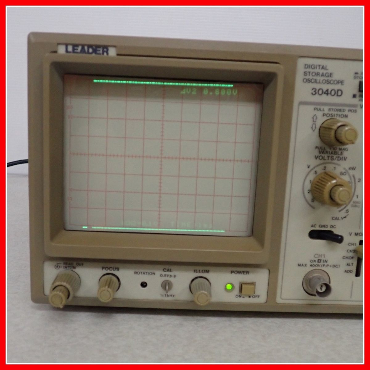 LEADER デジタルストレージオシロスコープ 3040D リーダー電子 通電のみ確認 60(アマチュア無線)｜売買されたオークション情報 ...