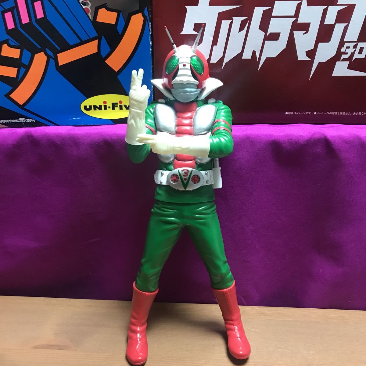 isng 仮面ライダーV3 ビッグサイズソフビフィギュア 巨大 大型 特大ソフビフィギュア 高さ約28cm(仮面ライダーV3)｜売買された ...