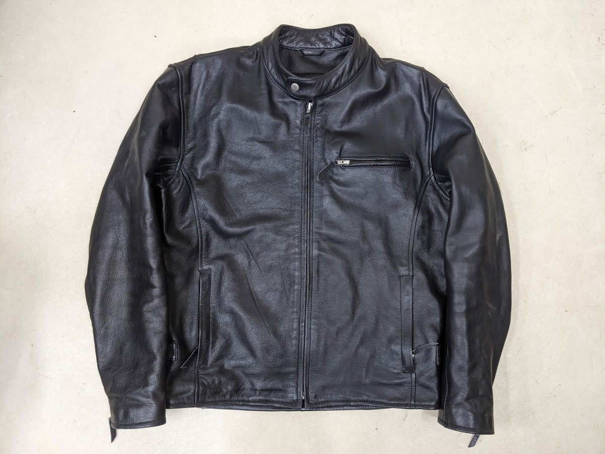 15 大きいサイズ Rookies 牛革 リアルレザーシングルライダースジャケット メンズ3L 黒z708(XLサイズ以上)｜売買された ...