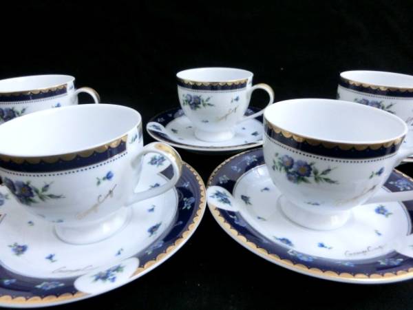 1円 GEORGE CINO 花柄カップ＆ソーサー5客セット(コーヒー、ティー兼用)｜売買されたオークション情報、yahooの商品情報を ...
